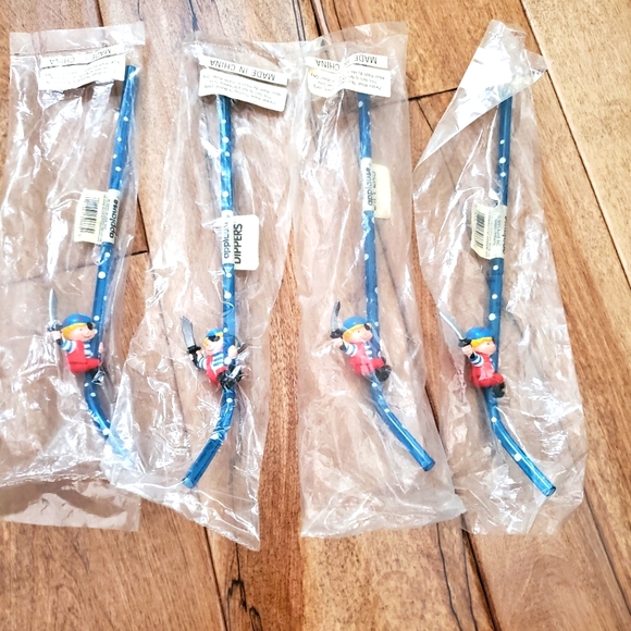 Other | Pirate Vintage Straws 4 Pc Applause Dippers Vintage Kids Nwt ...